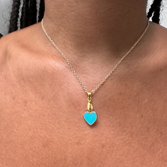 Hand Crafted | Jewelry | Tiffany Blue Heart Necklace | Poshmark